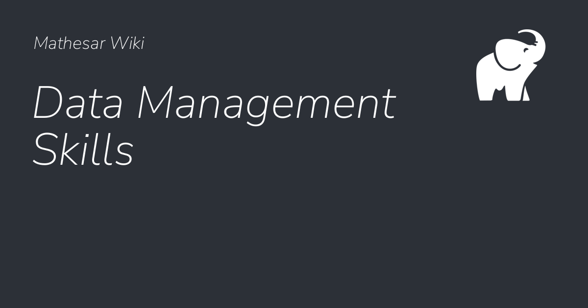 Data Management Skills - Mathesar Wiki