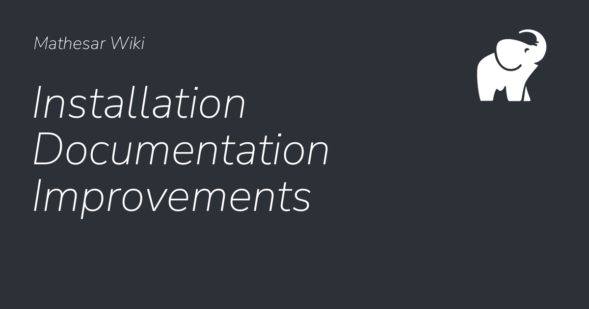 Installation Documentation Improvements - Mathesar Wiki