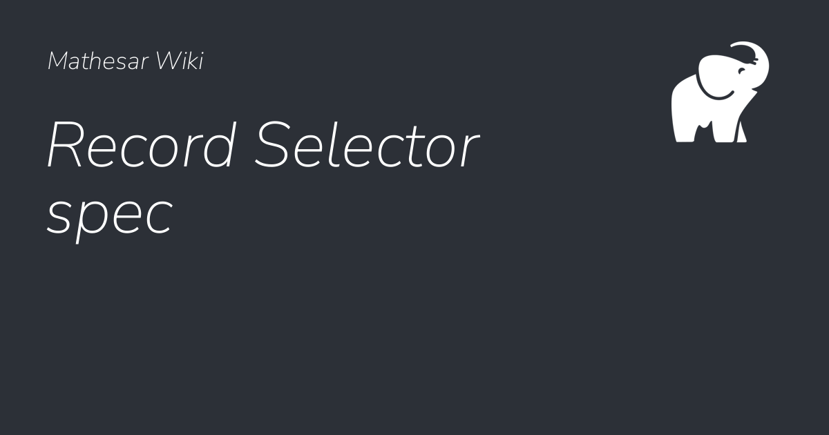 Record Selector spec - Mathesar Wiki