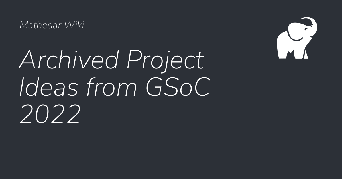 Archived Project Ideas From Gsoc 2022 Mathesar Wiki