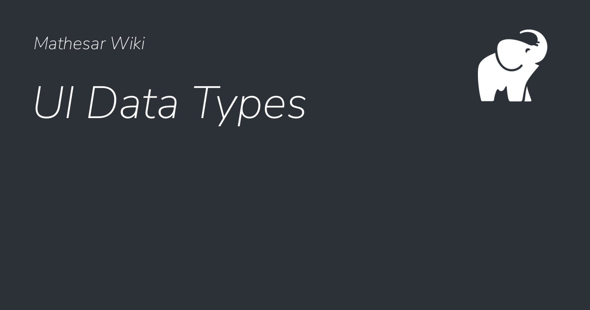 UI Data Types - Mathesar Wiki